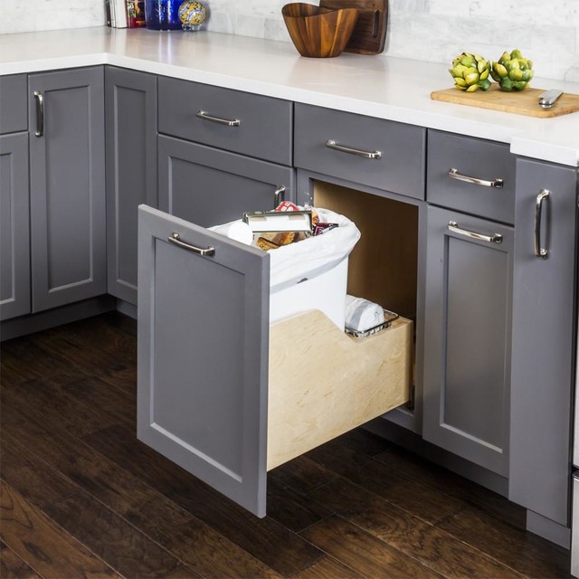 Preassembled Single Pullout Waste Container System, 35-Quart ...