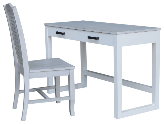 Carson Desk with Two Drawers and Chair - Transitional - Desks And ...