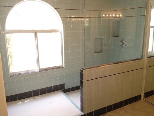 A basic Tub/ Shower one piece unit to a large walk-in shower