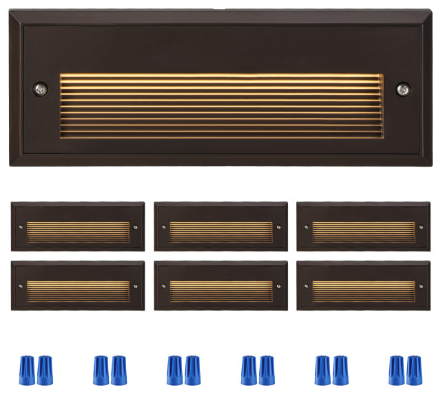 6 Pack Low Voltage LED Step Lights Outdoor, IP65, 3000K Warm White ...