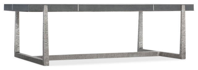 Hooker Furniture Chapman Metal Mixed Media Rectangle Cocktail Table in Gray - Contemporary ...