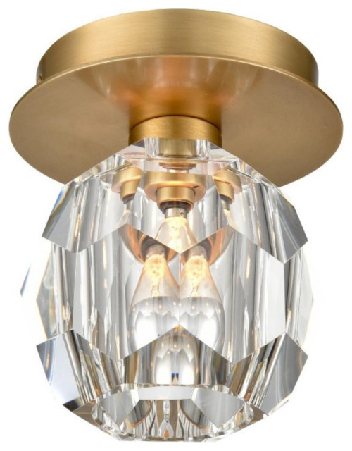 Zeev Lighting Contemporary Parisian Flush Mount With Aged Brass FM60051 ...