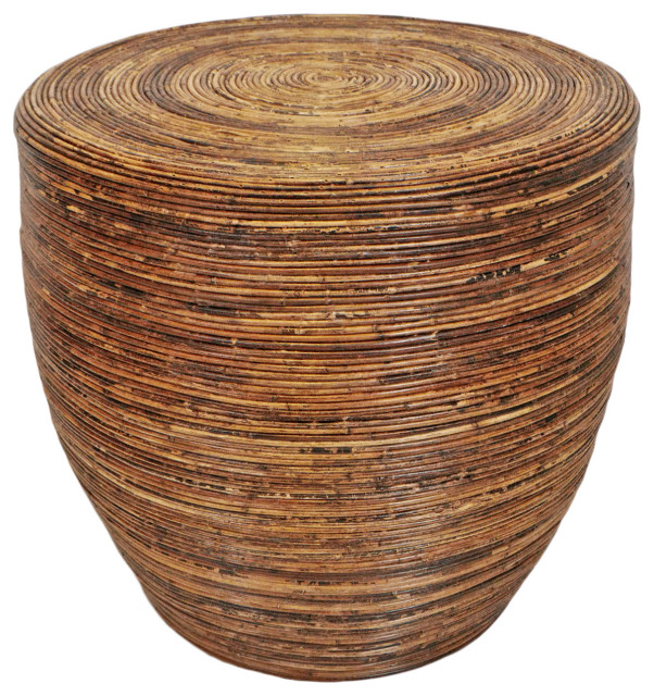 Rattan Reed Stick Side Table - Tropical - Side Tables And End Tables ...