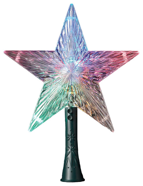 8.5" LED Color-Changing Light Star Treetop - Contemporary - Christmas ...