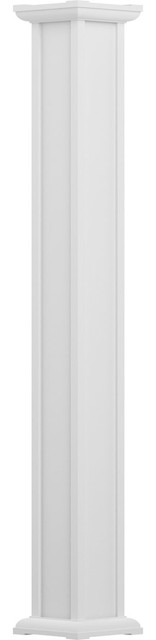 6" x 8' Endura-Aluminum Acadian Style Column, Square Shaft, Textured ...