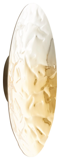 Ripple Wall Decor, Gold-Amber, Small, Small - Contemporary - Metal Wall ...