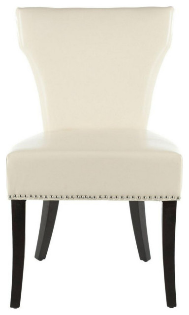 Kash 22'' Dining Side Chairs, Set of 2, Silver Nail Heads, Flat Cream ...