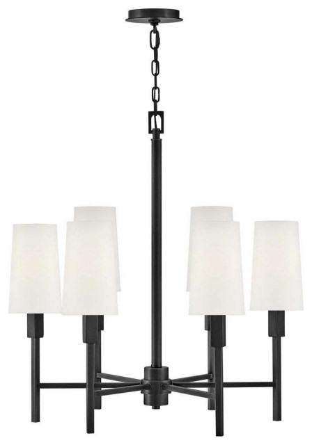 Fenwick 6 Light Chandelier, Black - Transitional - Chandeliers - by ...
