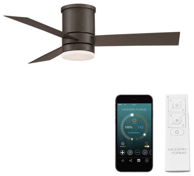 Axis 1 Light 44 in. Indoor Ceiling Fan, 2700K, Bronze - Transitional ...