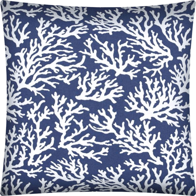 Coral Reef Indoor/Outdoor Pillows, Sewn Closure, Set of 2 - Beach Style ...