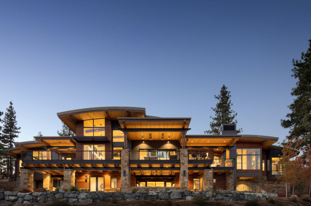 Curved Cable Railings for Decks, Tahoe, NV - Contemporary - Deck - New ...