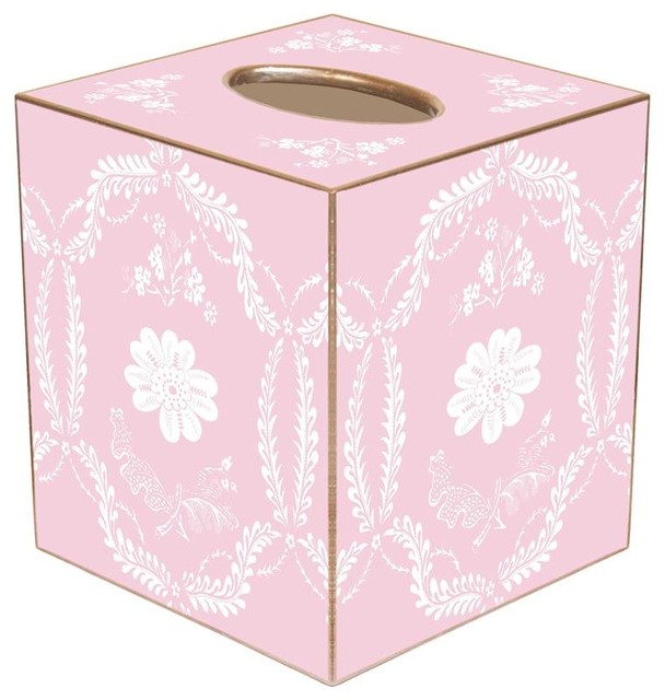 TB530 - Light Pink Provencial Tissue Box Cover - Traditional - Tissue ...