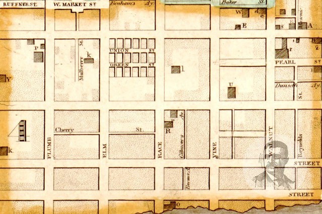 Historic Cincinnati, OH Map 1841, Vintage Ohio Art Print Decor, 12"x18 ...