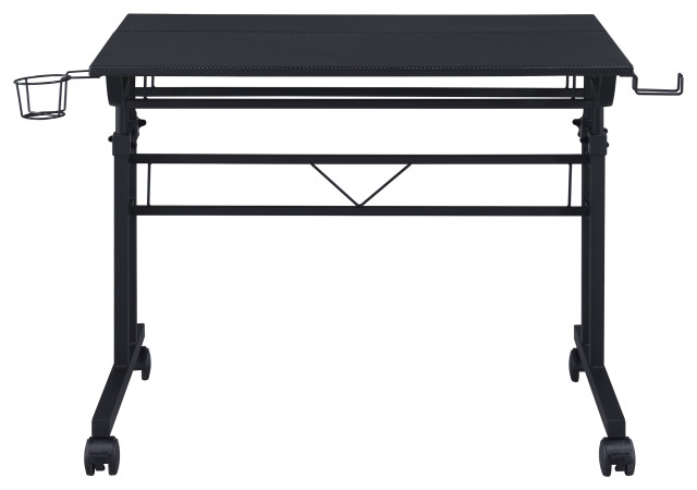 Rolling Writing Desk With Height Adjustable Desktop - Contemporary ...