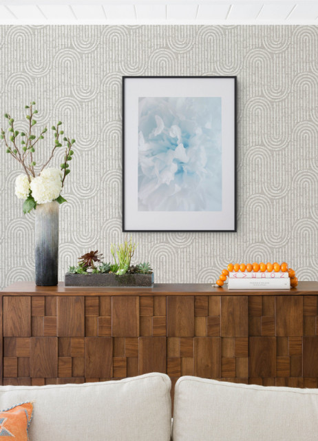 Trippet Bone Zen Waves Wallpaper, Bolt - Contemporary - Wallpaper - by ...