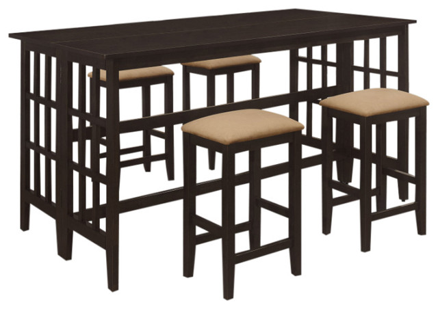 Avella 5-piece Rectangular Counter Height Dining Set Counter Height ...