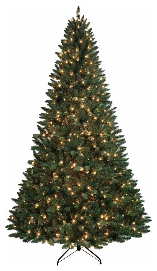 Kurt Adler 9' Pre-Lit Clear Incandescent Point Pine Tree, 9 ...