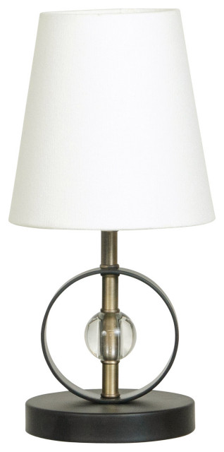 House of Troy Bryson B210-BLK/AB 1 Light Table lamp in Black/Antique ...