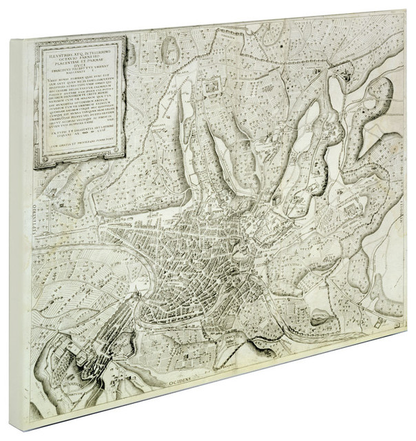 'Map of the City of Rome, 1557' Canvas Art by Antonio Lafreri, 26" x 32 ...