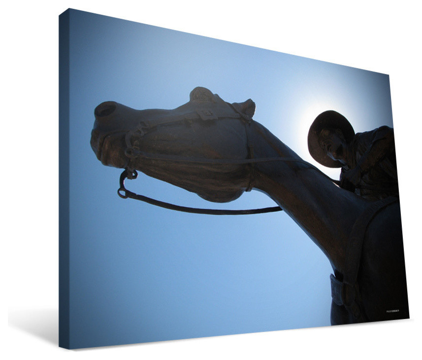 Texas Tech University Red Raiders Masked Rider Statue Canvas Print ...