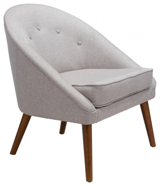Light Gray Wooden Deep Chair - Midcentury - Armchairs And Accent Chairs ...