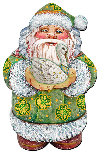 Celtic Santa Door Hanger - Contemporary - Outdoor Holiday Decorations ...
