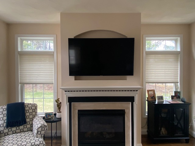 Need ideas to remove cutout above fireplace and upgrade mantel | Houzz ...