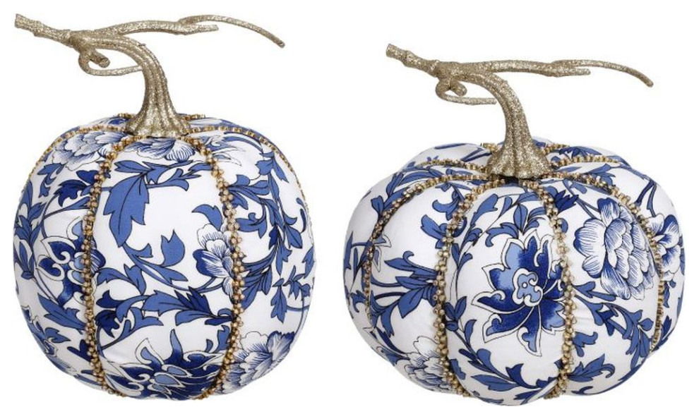 Mark Roberts Fall 2023 Chinoiserie Pumpkin, Assortment of 2 - 6-7 ...