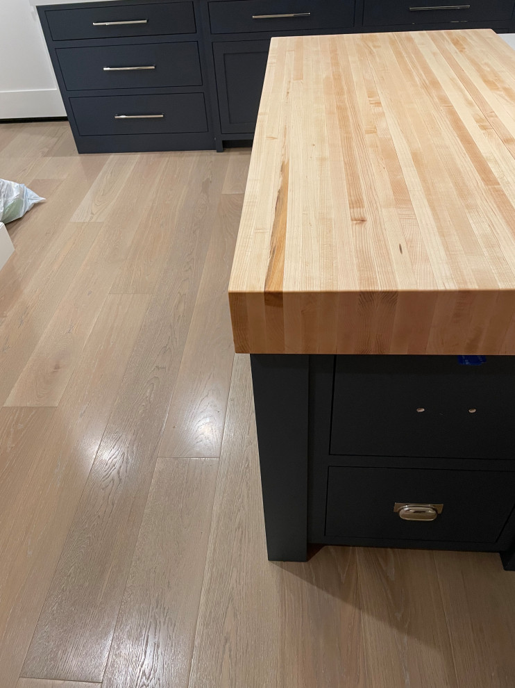 Whitewash butcher block after mineral oil?