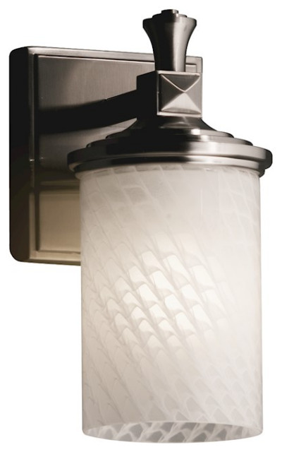Justice Design Fusion Deco 1-LT Sconce, Flat, Weave/Nkl FSN-8531-10 ...
