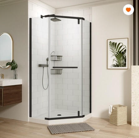 Semi-Frameless Neo-angle Pivot Shower Door Enclosure - Contemporary - Shower Doors - by MOD-Land ...