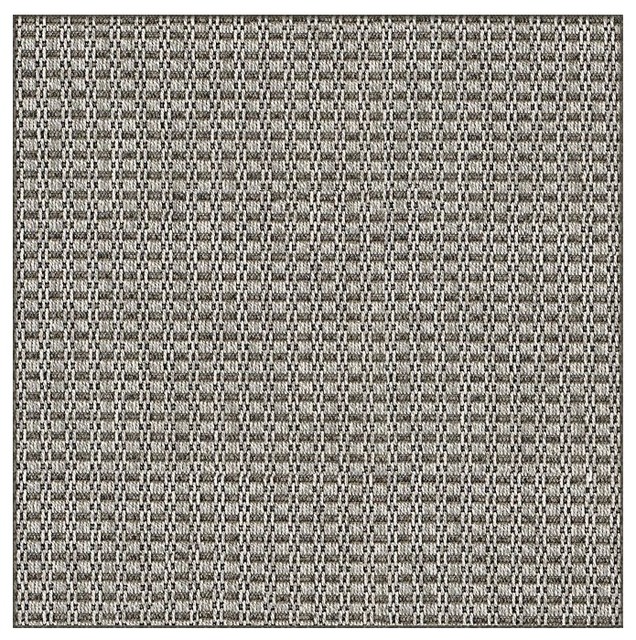 St. Lucia Indoor/Outdoor Carpet, Home/Patio Area Rug - Pewter, Square 7 ...