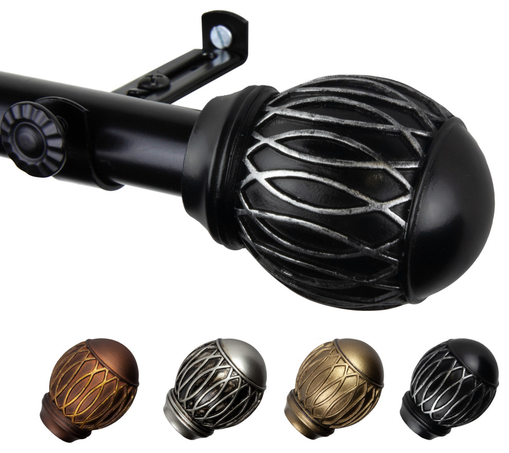 Denny 13/16" Curtain Rod, 28-48" - Traditional - Curtain Rods - by Rod ...