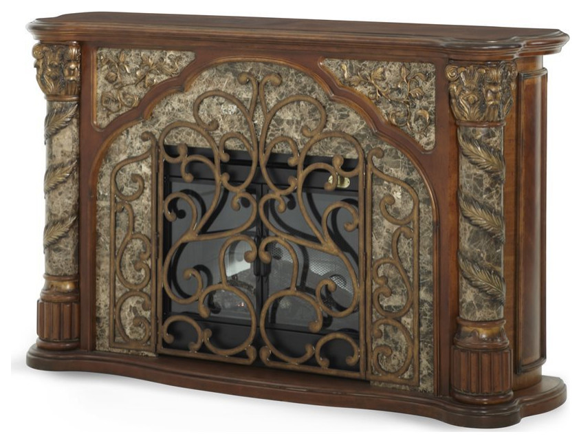 Aico Amini Villa Valencia Fireplace in Classic Chestnut - Victorian ...