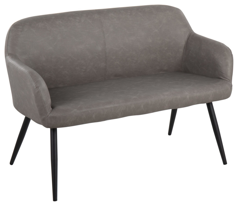 Daniella High Back Bench - Midcentury - Accent And Storage Benches - by ...