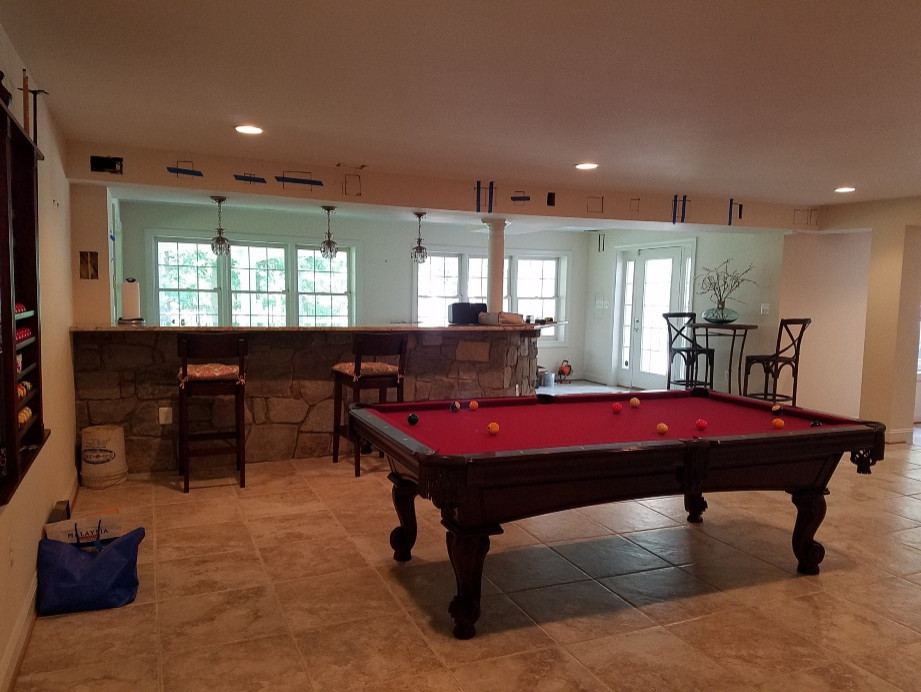 Hotel Inspired Basement Remodel- Ashburn, VA - Contemporary - Basement ...