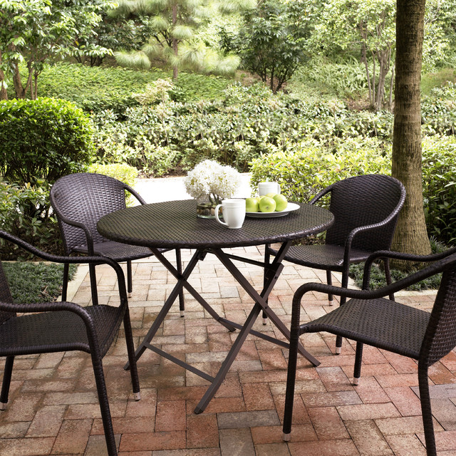 Palm Harbor 5-Piece Cafe' Dining Set - Tropical - Outdoor Dining Sets ...