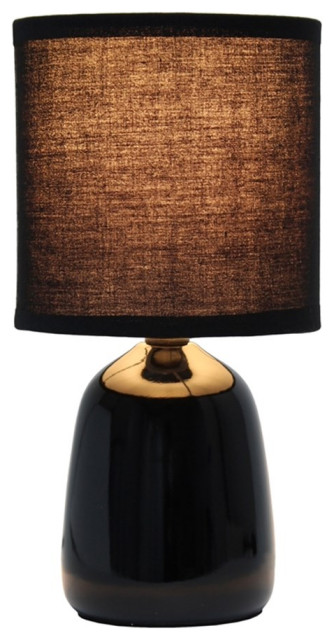 Simple Designs 10.04" Ceramic Thimble Table Lamp with Matching Shade ...