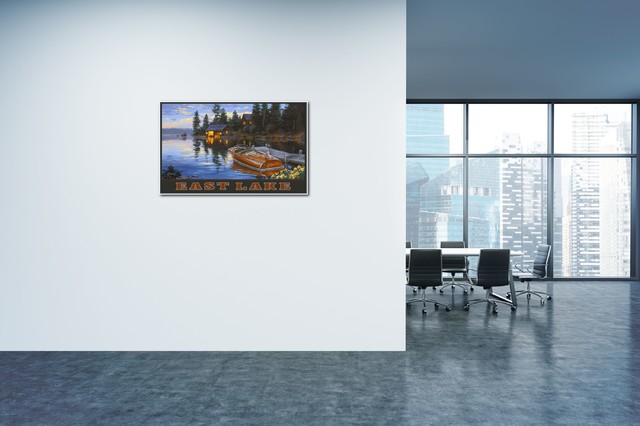 Darrell Bush East Lake Art Print, 24"x36" - Contemporary - Fine Art ...