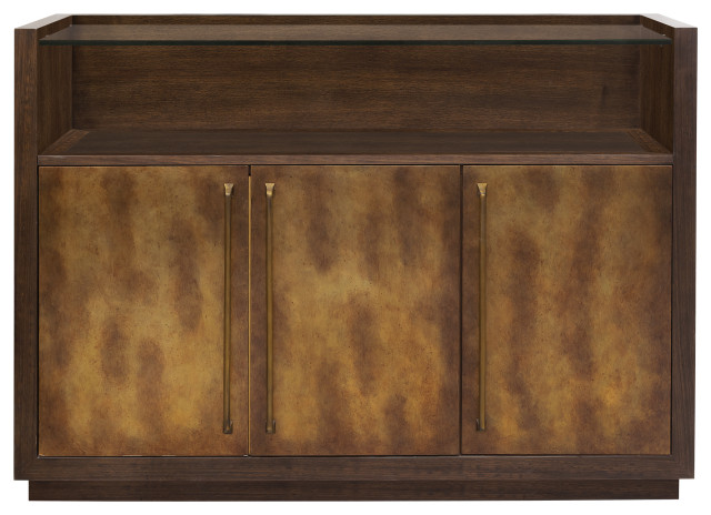 3 Door Bar Cabinet with Glass Shelves by Pulaski Furniture ...
