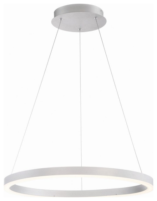 27.5 Inch 48W 1 LED Small Pendant-Silver Finish - Pendants - 79-BEL ...