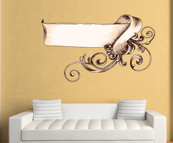 Scroll Ornate Vinyl Wall Decal ScrollOrnateUScolor002, 48 in ...
