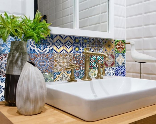 8" X 8" Randy Mutli Mosaic Peel and Stick Tiles - Contemporary - Wall ...
