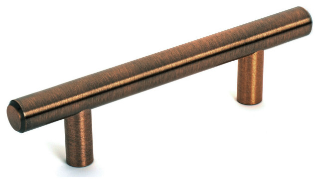 Dark Antique Copper European Cabinet Bar Pull, 3" (76mm) Hole Spacing ...