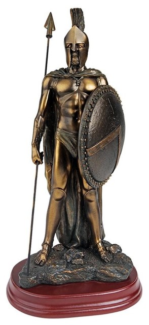 Legendary Spartan Warrior Statue - Traditional - Decorative Objects And ...