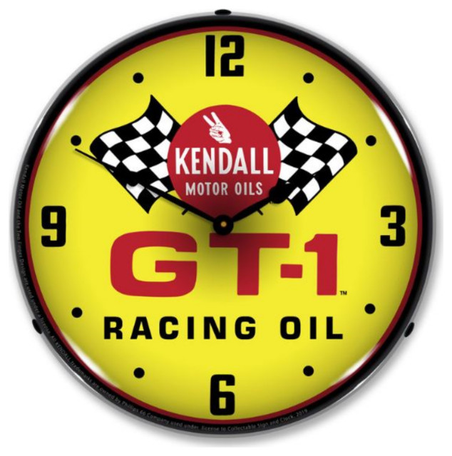 PH661902880 Kendall GT-1 Racing Oil Clock - Midcentury - Wall Clocks ...