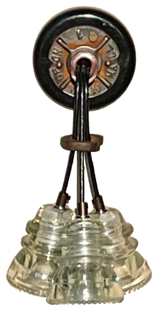 Insulator Light LED Sconce Cluster with Spout Canopy 3 - Industrial ...