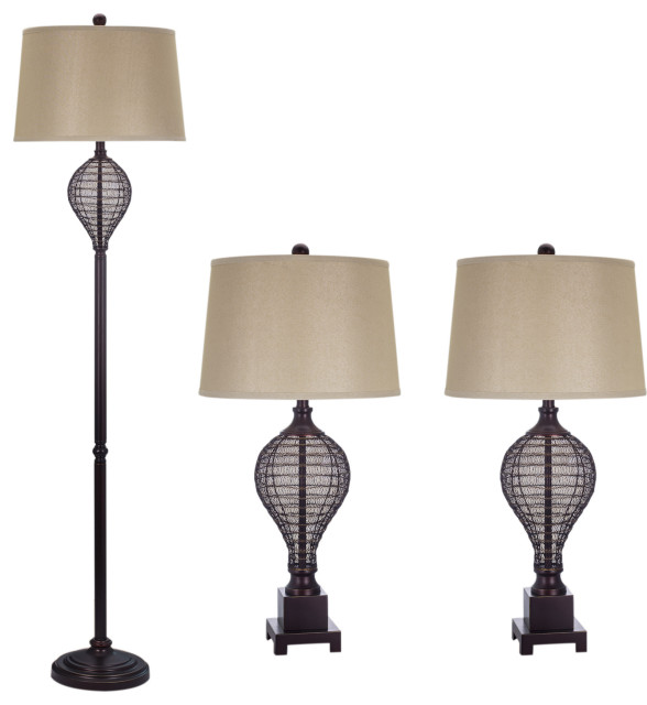 Mesh Lamp Set - Traditional - Lamp Sets - by HedgeApple | Houzz