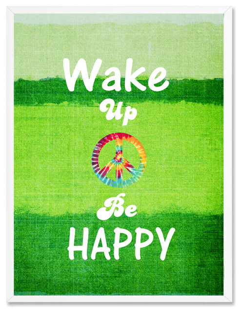 Wake Up & Happy Inspirational, Canvas, Picture Frame, 22"x29 ...
