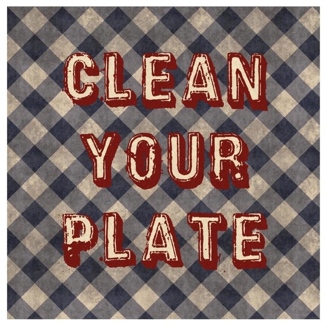 "Clean Your Plate" Digital Paper Print by BG.Studio, 20"x20", 32"x32 ...